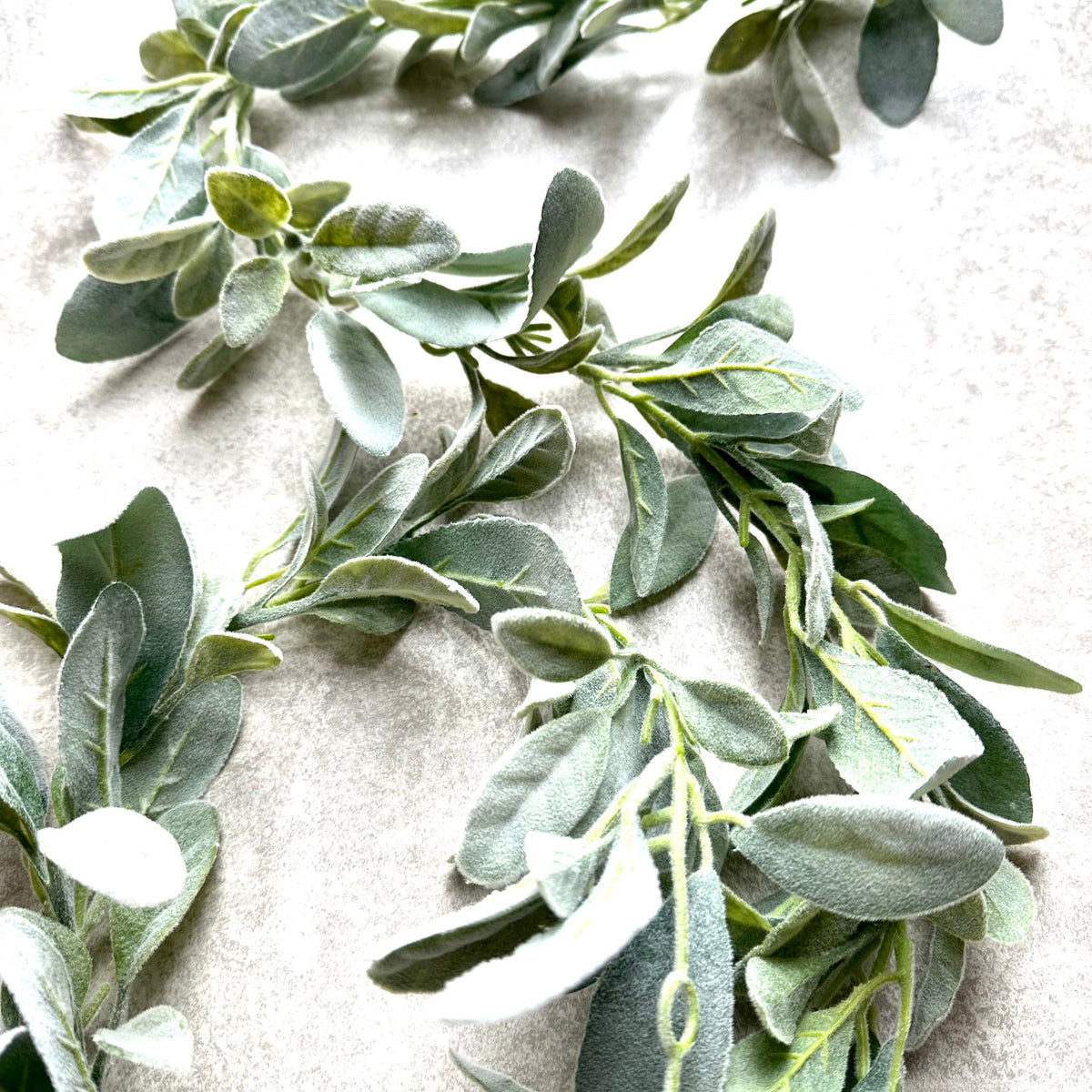 Lambs Ear Greenery Garland Faux Wedding Decor Artificial Leaves for Ta ...